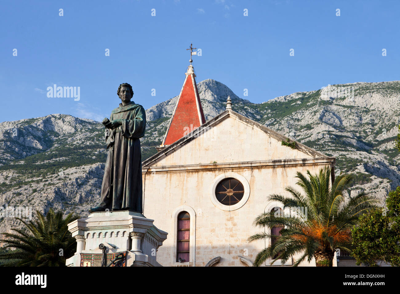 Monument of Andrija Kacic-Miosic by the sculptor Ivan Rendic, in front ...