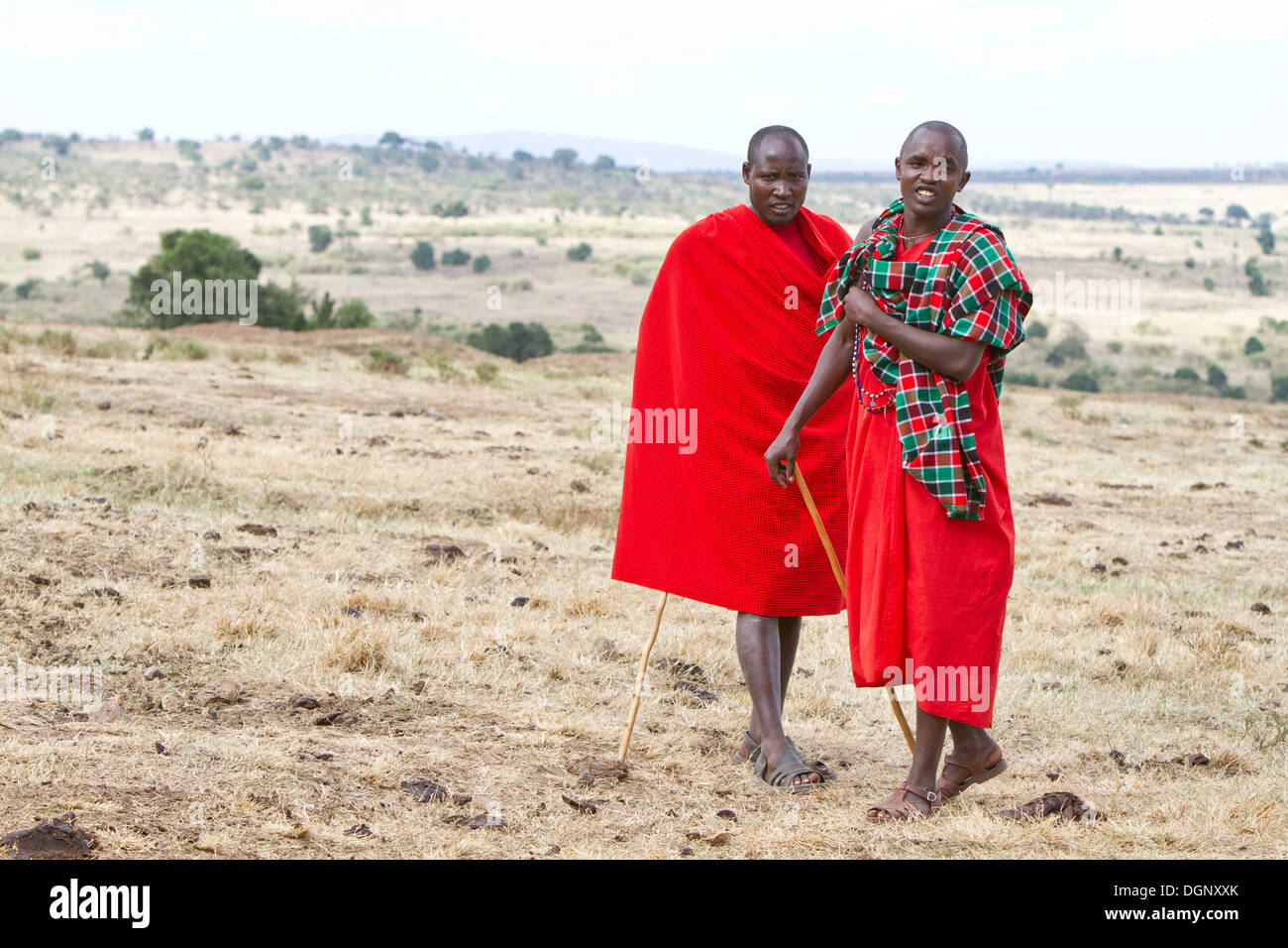 Maasai men in traditional dress hi-res stock photography and images - Alamy