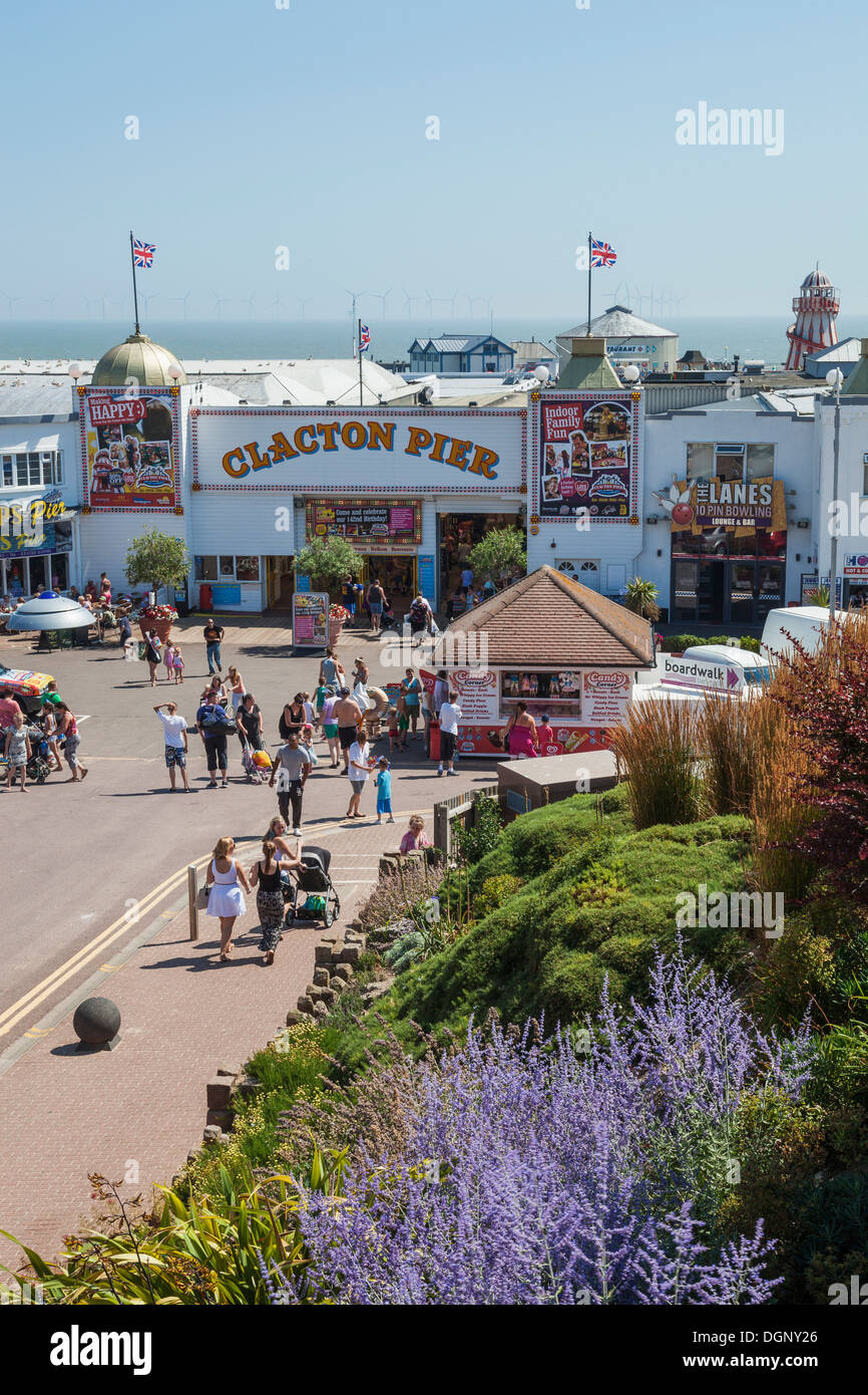 England, East Anglia, Essex, Clacton-on-Sea, Entrance to Clacton Pier ...