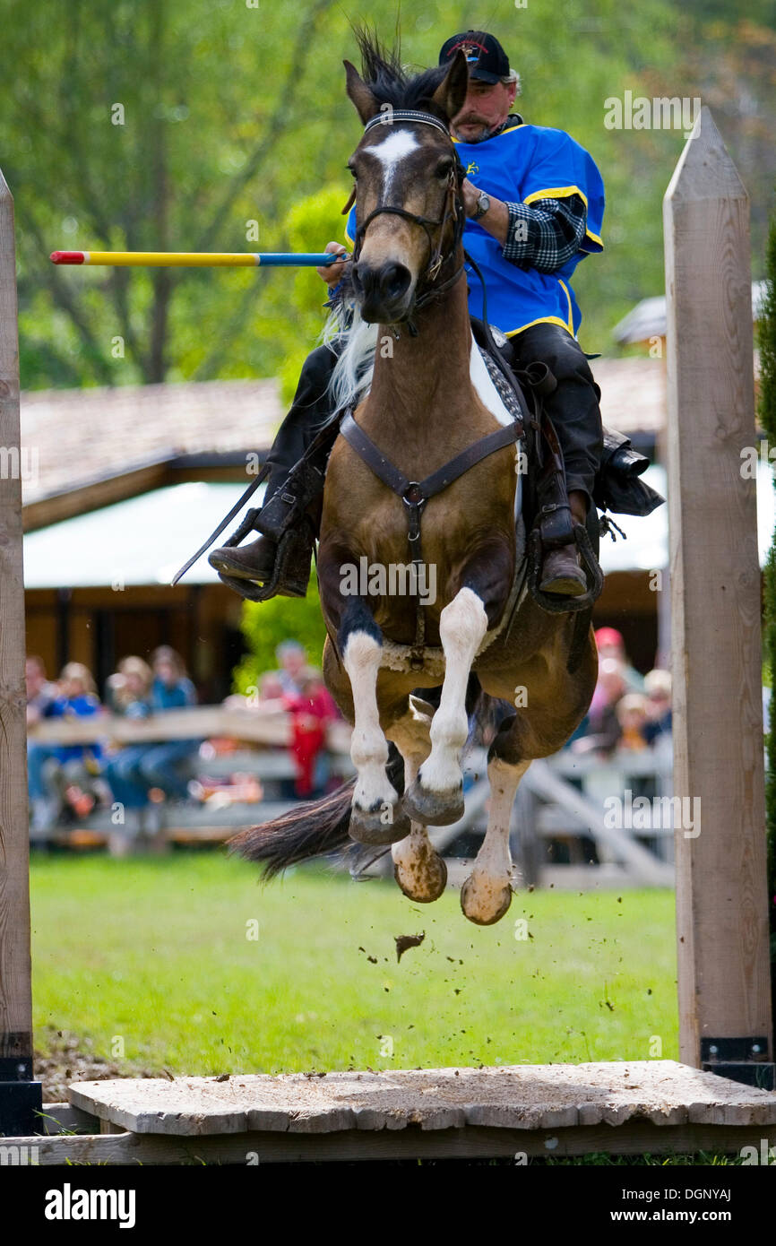Horse riding, skill competition, Ueberetscher Ritt tournament, Eppan ...