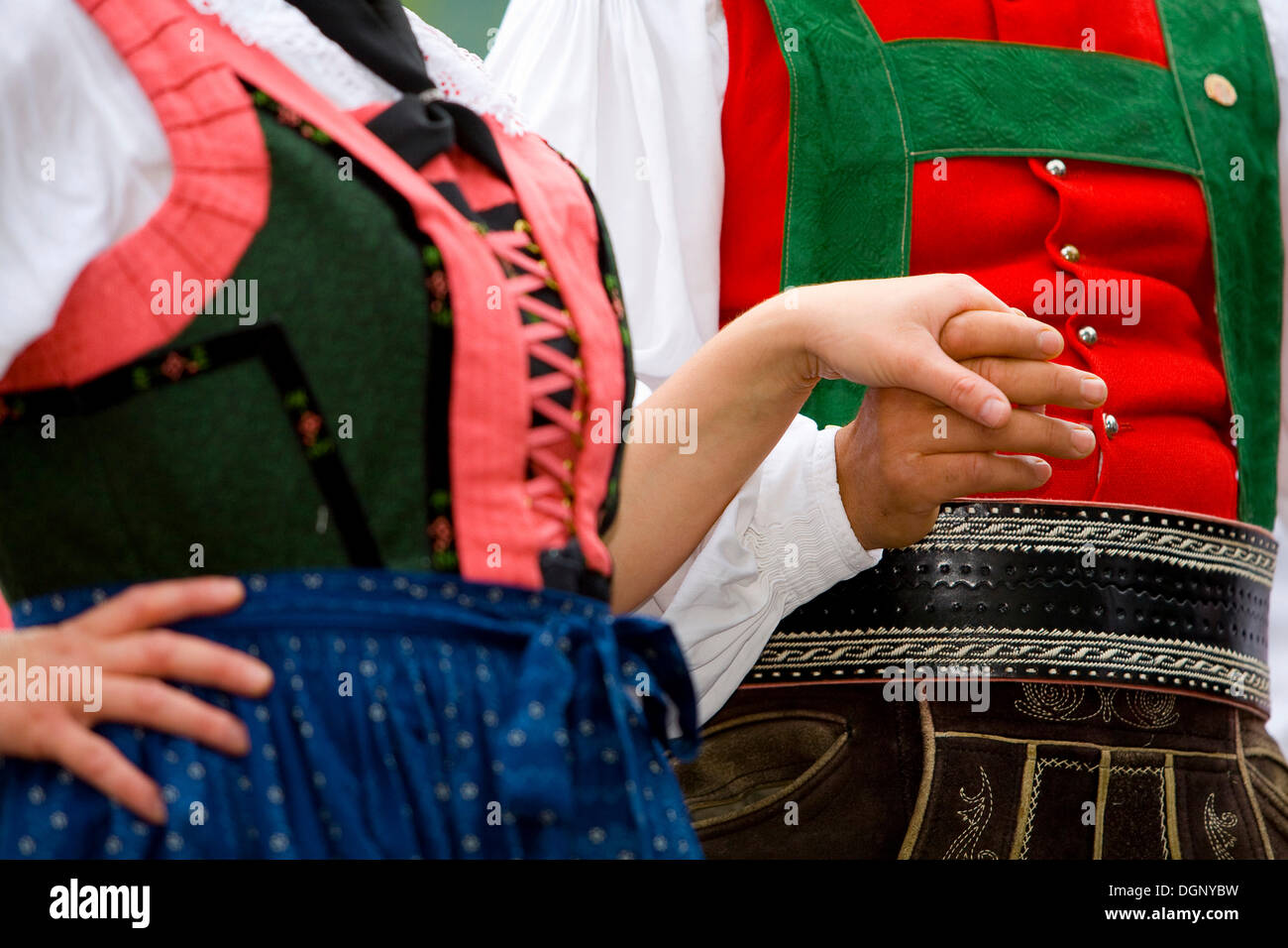 Folk dancing group, province of Bolzano-Bozen, Italy, Europe Stock ...
