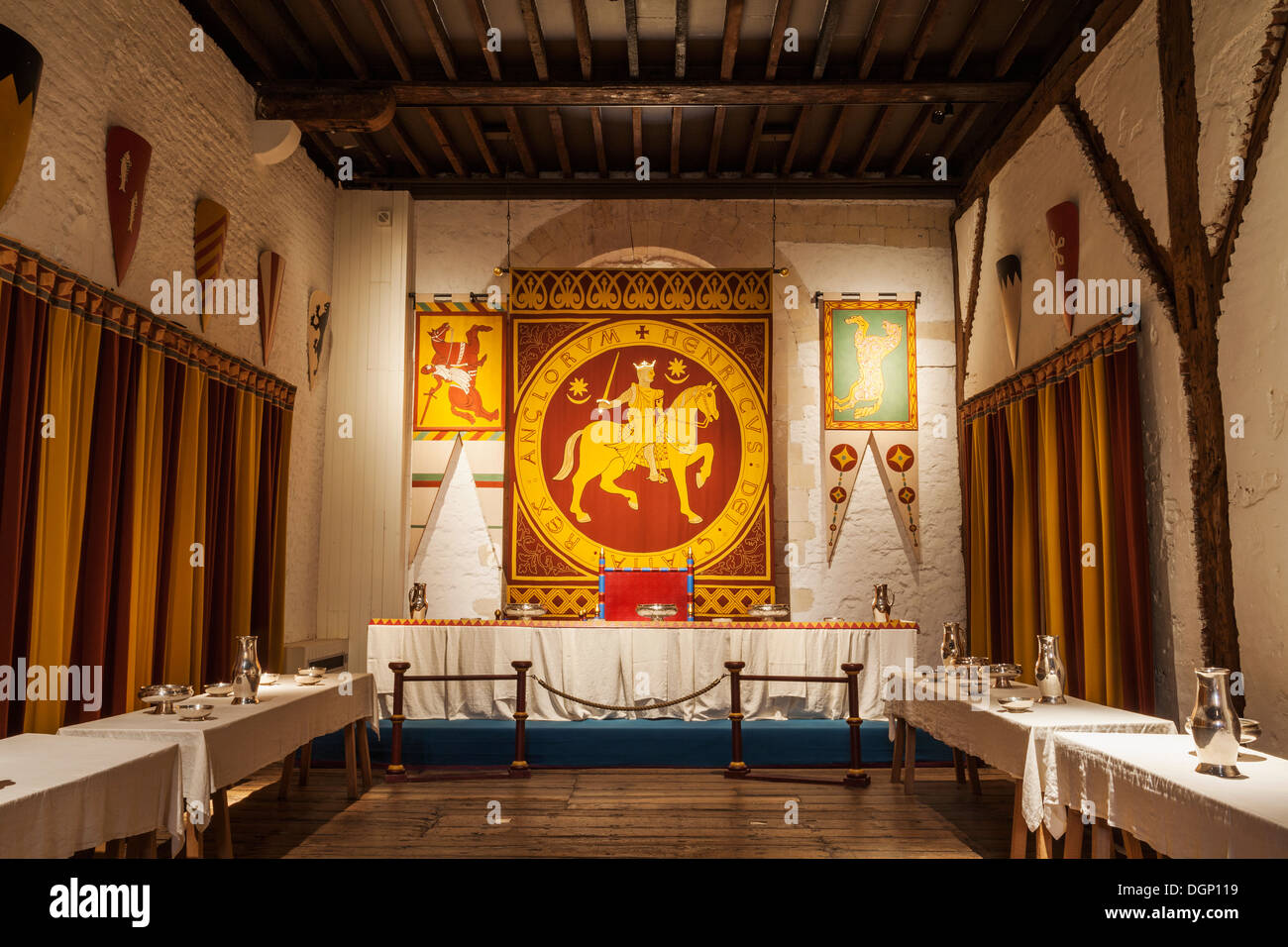England, Kent, Dover, Dover Castle, The Great Tower, Interior Exhibit ...