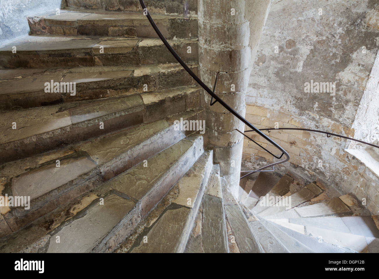 England, Kent, Dover, Dover Castle, The Great Tower, Stairway Stock ...