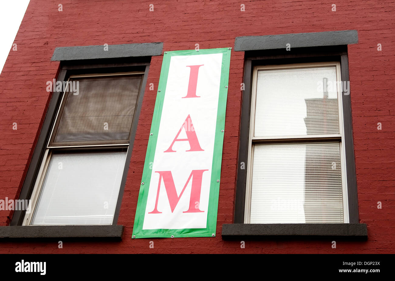 "I am", written on a building in Manhattan, New York City, USA Stock ...