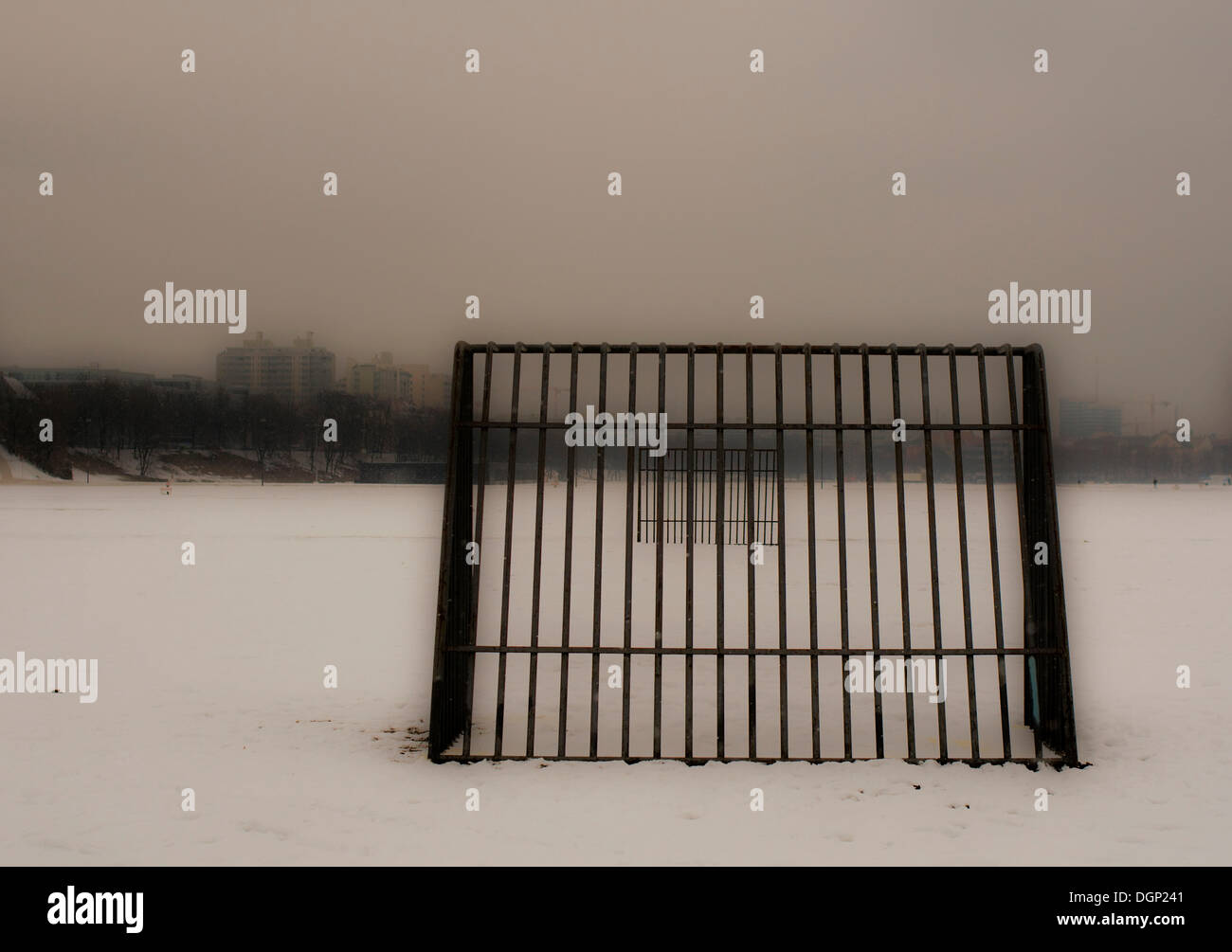 Football pitch covered snow in hi-res stock photography and images - Alamy