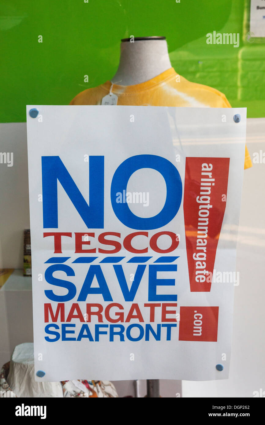 England, Kent, Margate, Anti Tesco Poster Stock Photo - Alamy