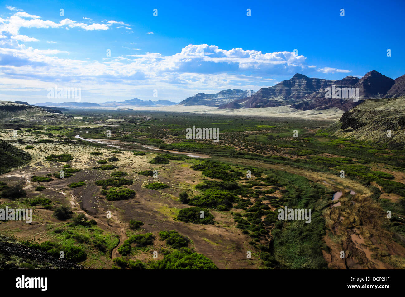 Huab, ephemeral stream, wetlands area, Damaraland, Namibia, Africa ...