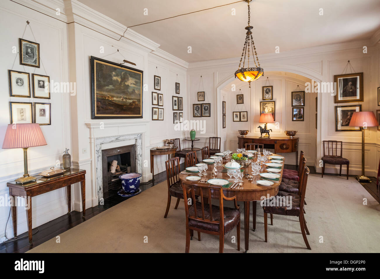 England, Kent, Deal, Walmer, Walmer Castle, The Dining Room Stock Photo ...