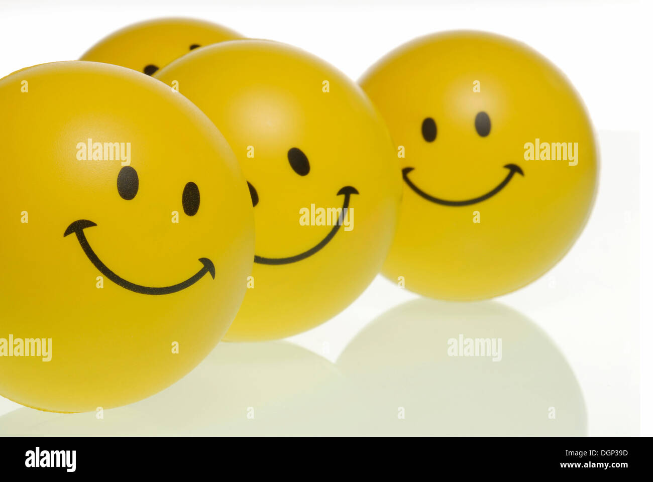 Group of smileys, symbolic image for having fun in a group Stock Photo ...