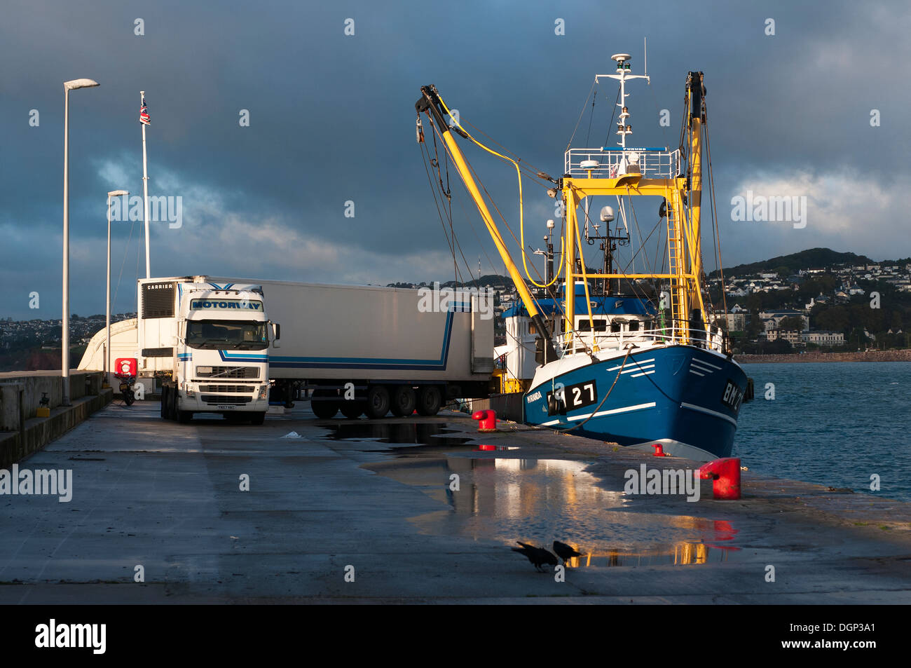Unloading fish fishing harbour abstract hi-res stock photography and ...