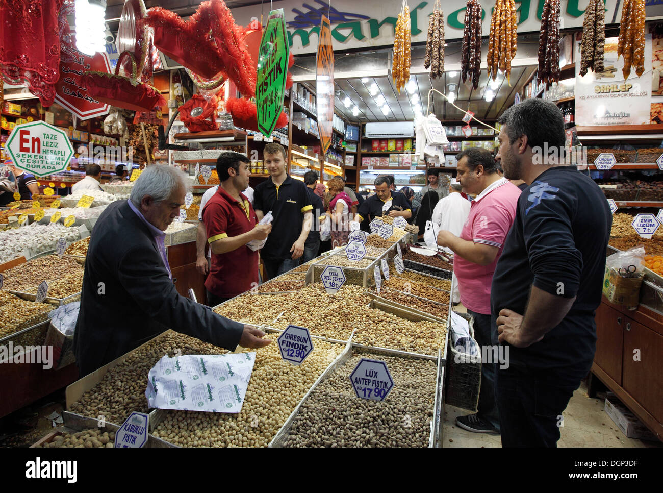 Istanbul, Turkey, oriental Business with nuts and dried fruits Stock ...