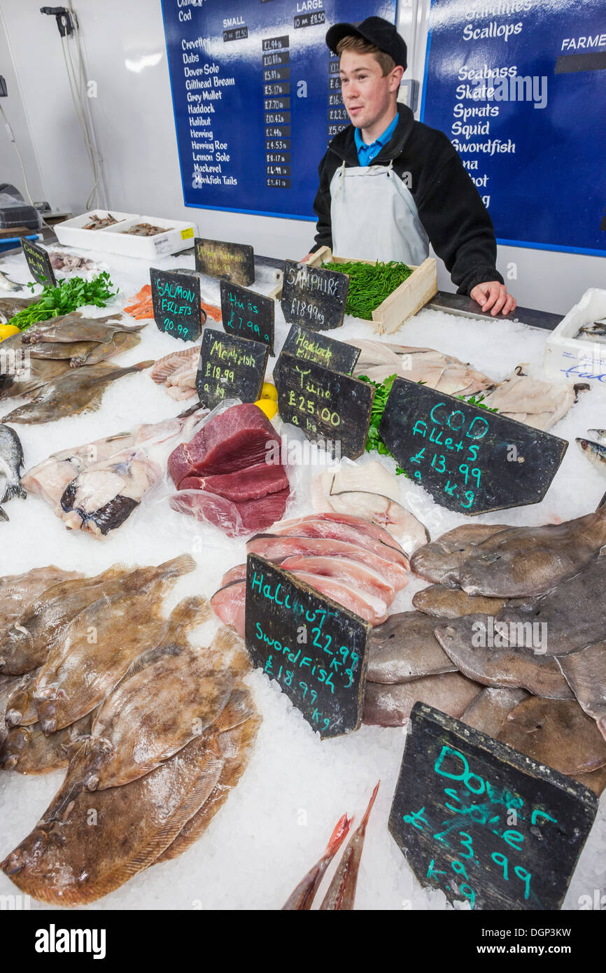 England, Kent, Whitstable, Whitstable Harbour, Fish Market Stock Photo ...
