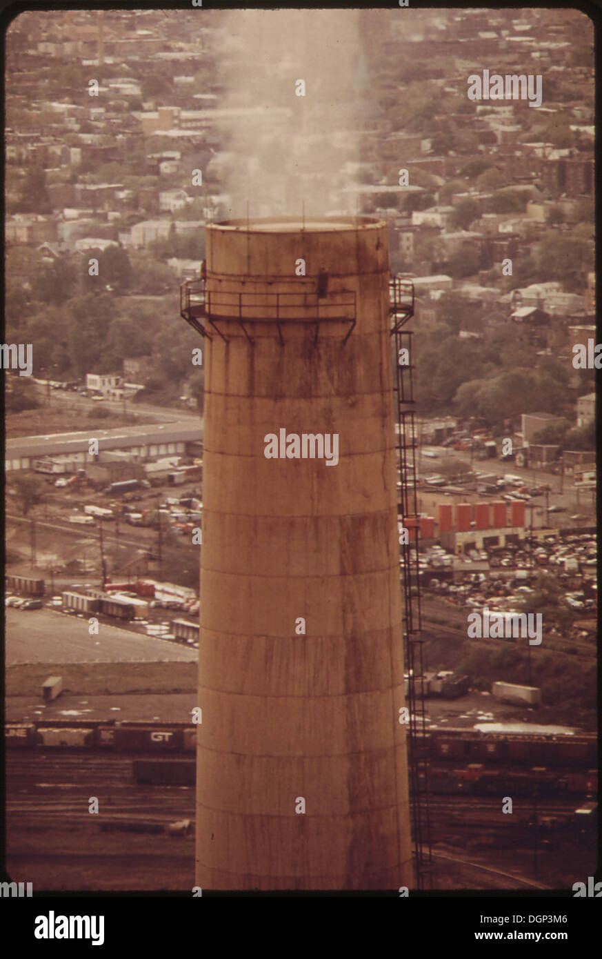 The smokestack of the Consolidated Edison Power Plant in Brooklyn, a ...
