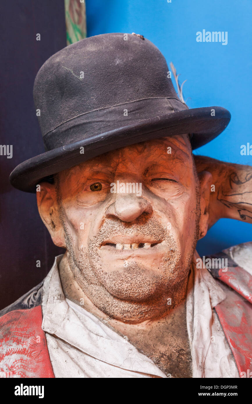 England, Devon, Dingles Fairground Heritage Centre, Statue of ...