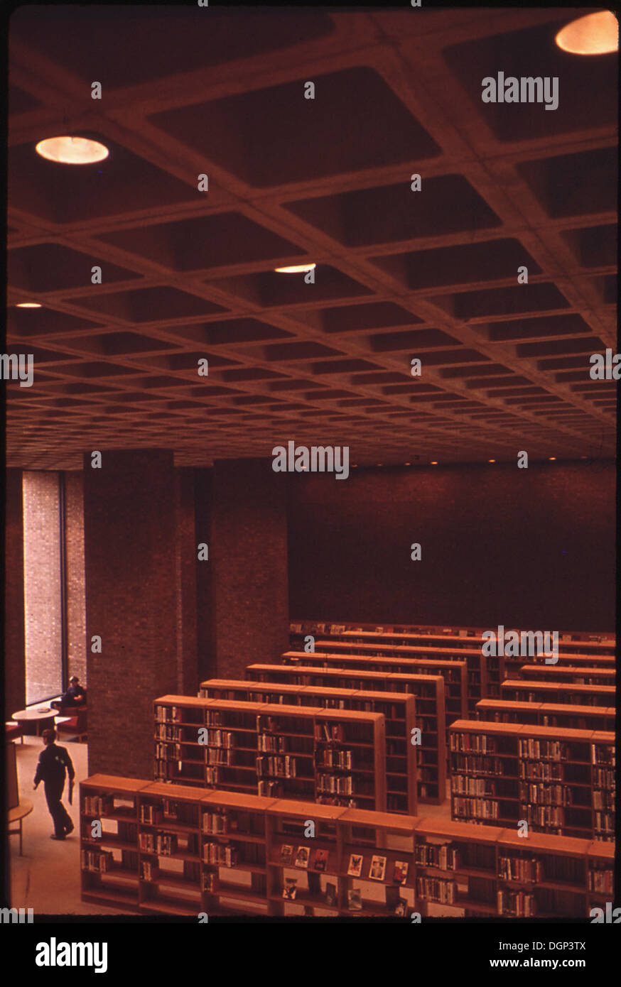 The open stack area at Rogers Memorial Library is shown, offering ...