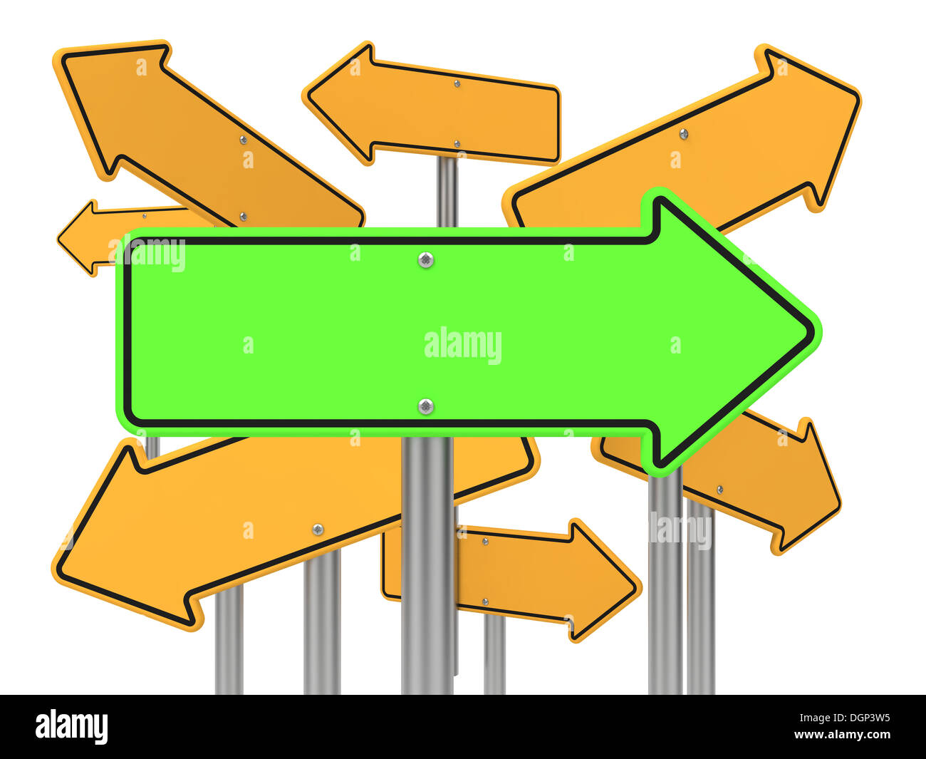 Directional Arrow Road Sign Stock Photo - Alamy