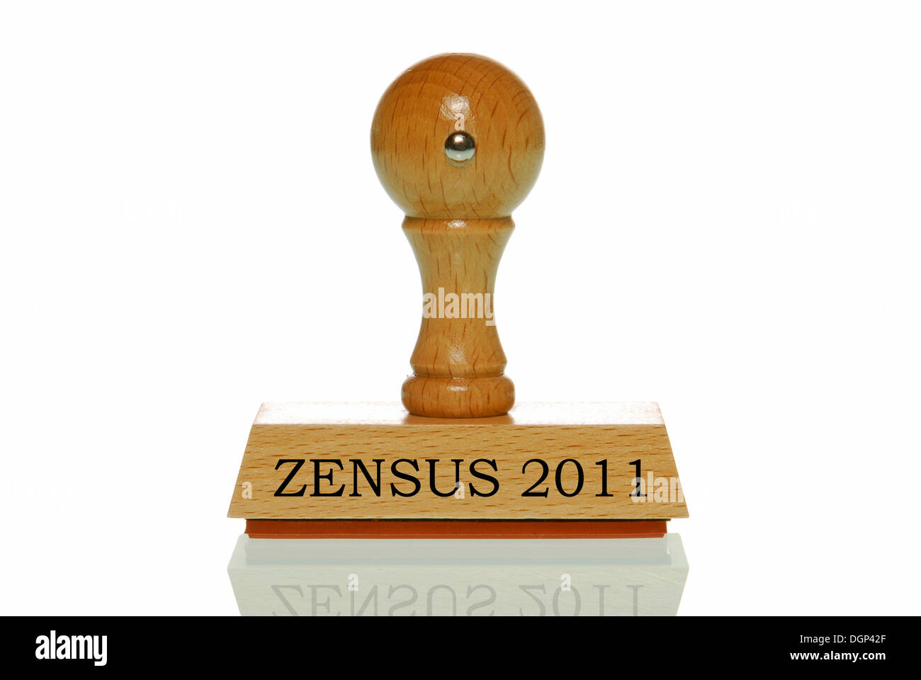 Stamp with label Zensus 2011, symbolic image for the census 2011 Stock ...