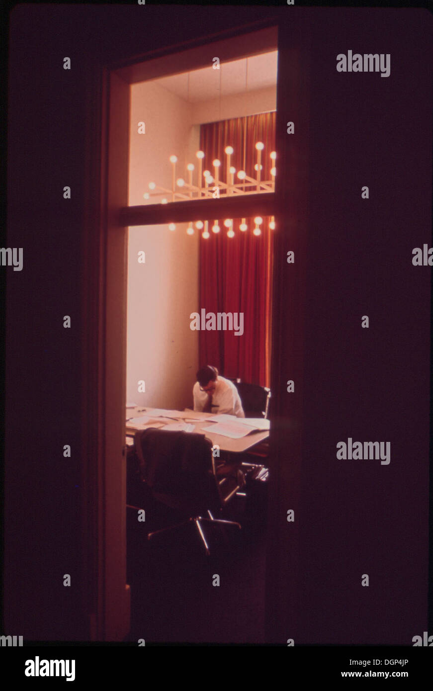 This photograph shows the interior of the Cummins corporate office ...