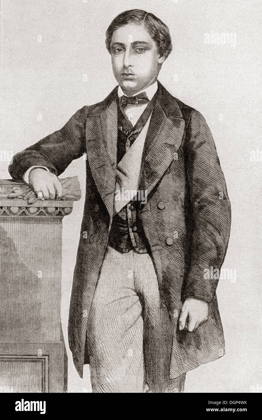 Albert Edward, Prince of Wales, 1841-1910, future King Edward VII, seen ...