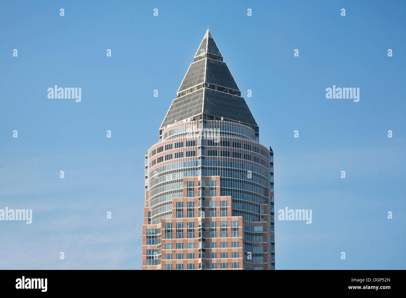 Top of the Messeturm building, Frankfurt, Hesse Stock Photo - Alamy
