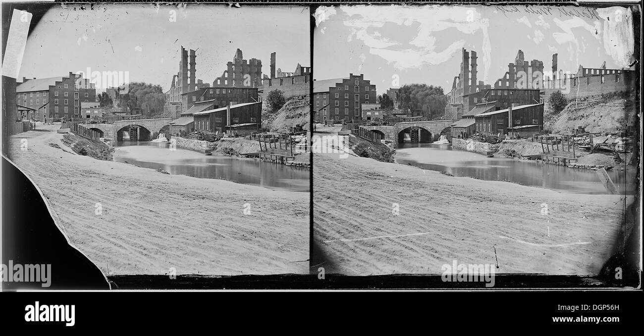 The ruins of Haxall's Mills in Richmond, Virginia, represent a ...
