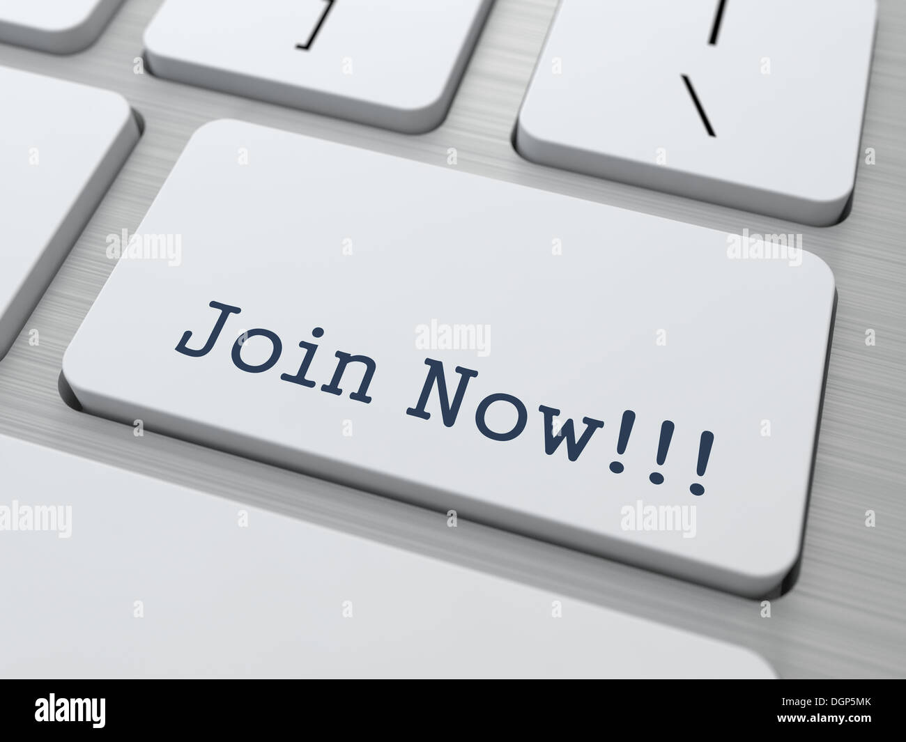 Join Now - Button on Keyboard Stock Photo - Alamy
