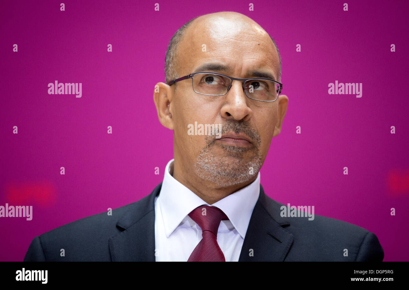 Chairman of the French Socialist Party Harlem Desir during a press ...