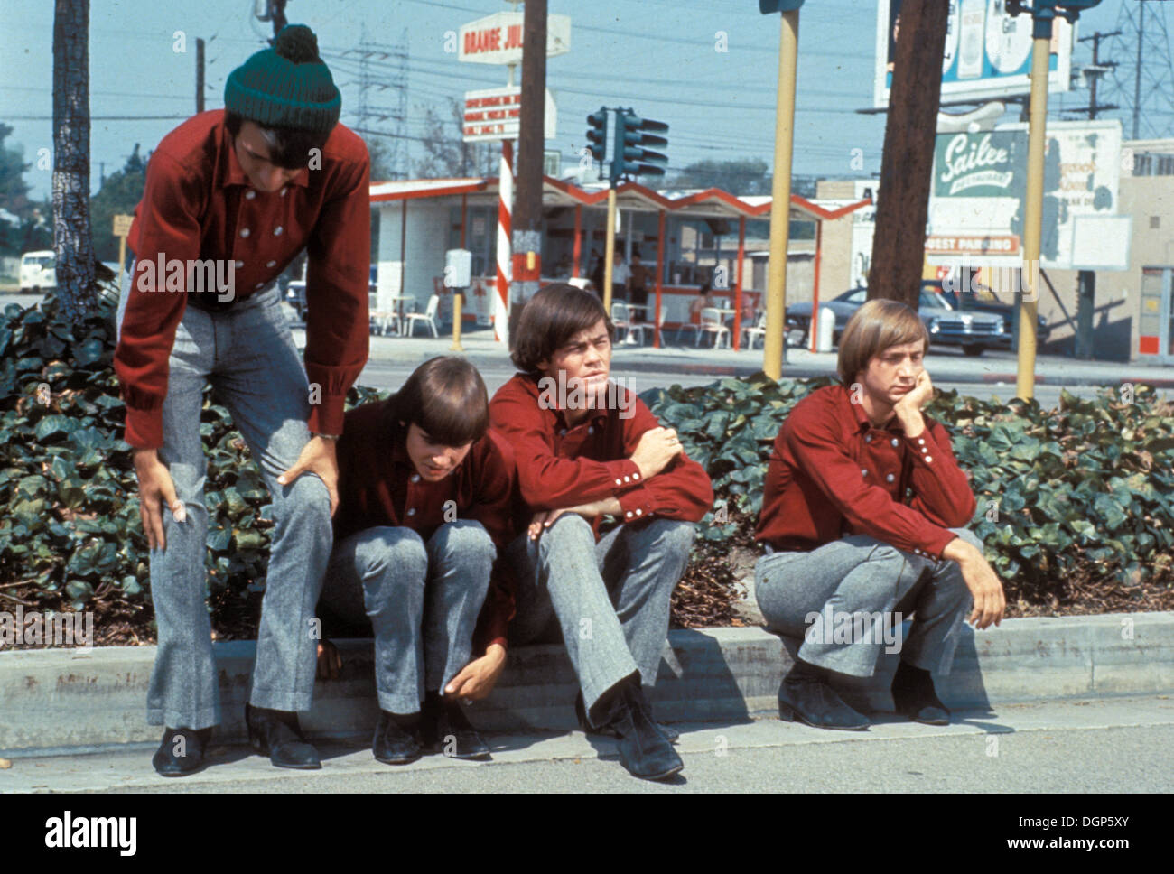 THE MONKEES pop group about 1967 from left: Mike Nesmith, Davy Jones ...