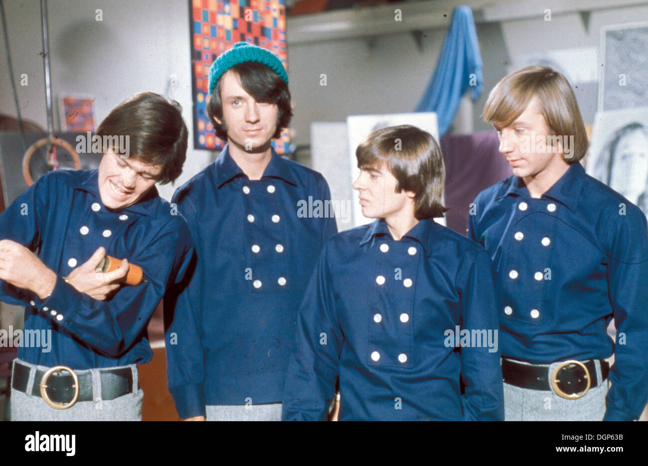 THE MONKEES pop group about 1967 from left: Mickey Dolenz, Mike Nesmith ...