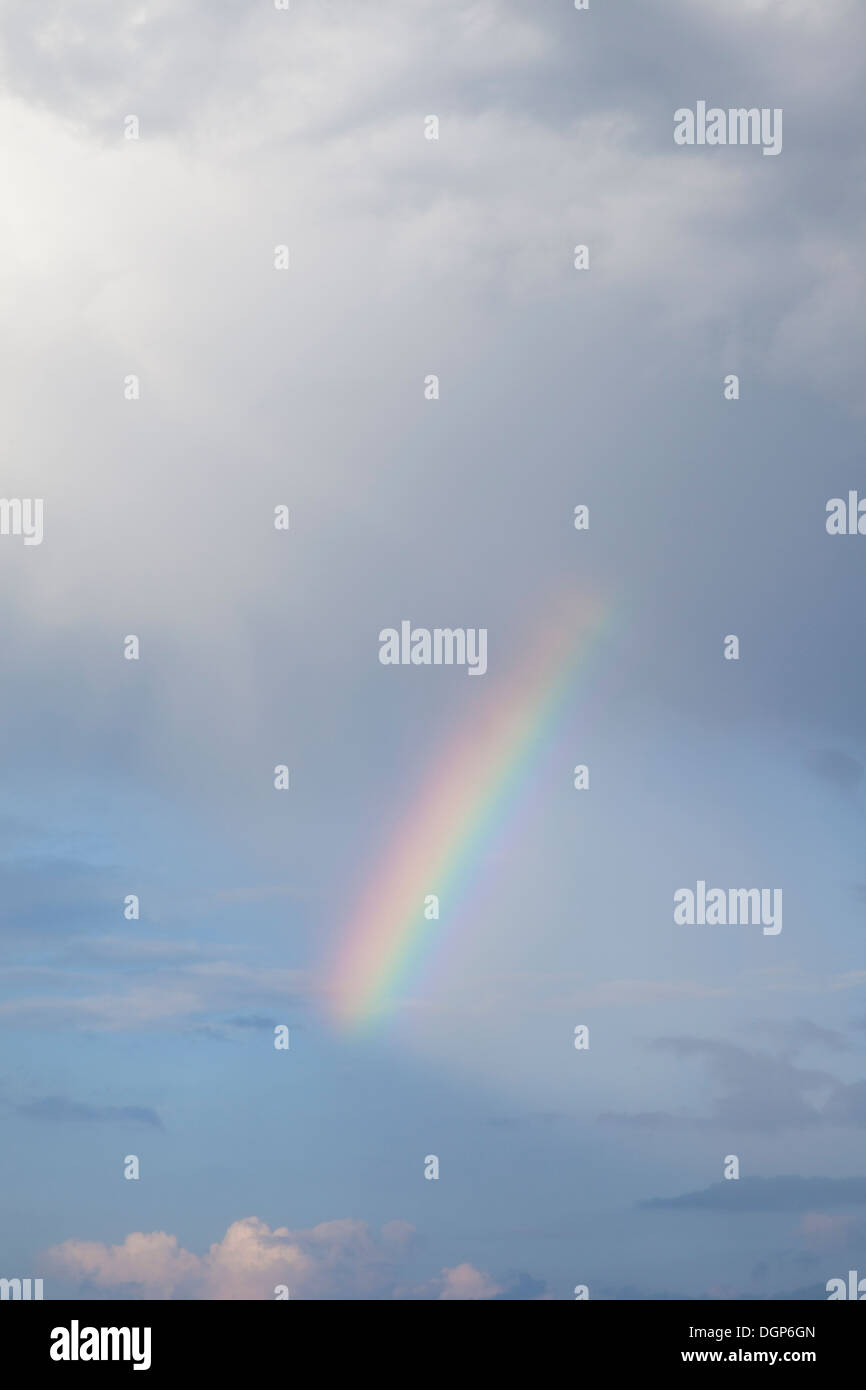 England, Cloudy Weather and Rainbow Stock Photo - Alamy