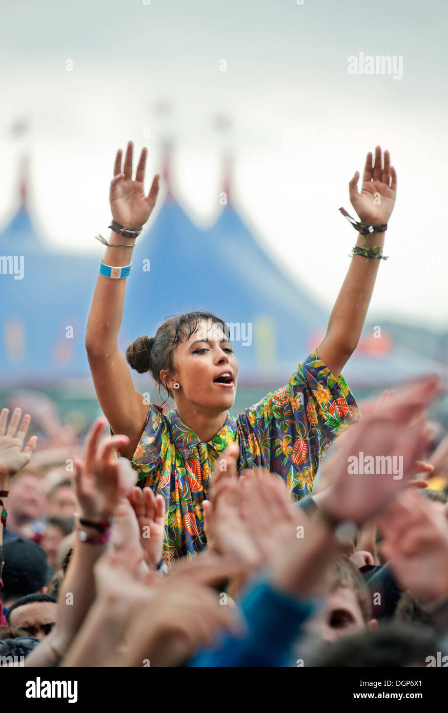 Reading festival crowd surfing hi-res stock photography and images - Alamy