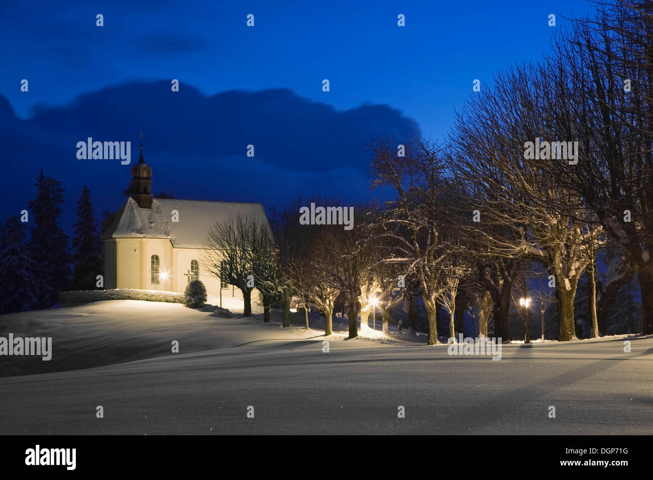 Chapel in the forest in winter hi-res stock photography and images - Alamy