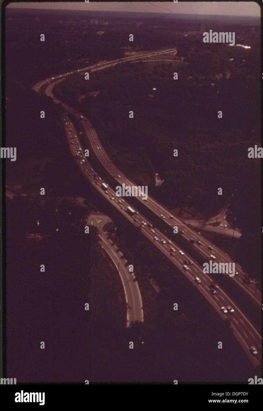 The Capital Beltway is shown as it passes through the Bethesda area ...