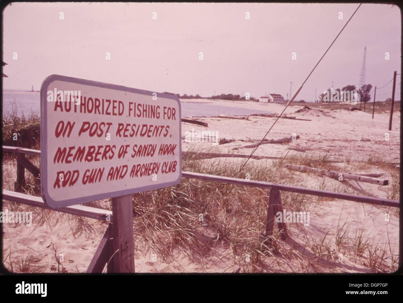 A sign outside Old Fort Hancock on Sandy Hook announces new plans for ...