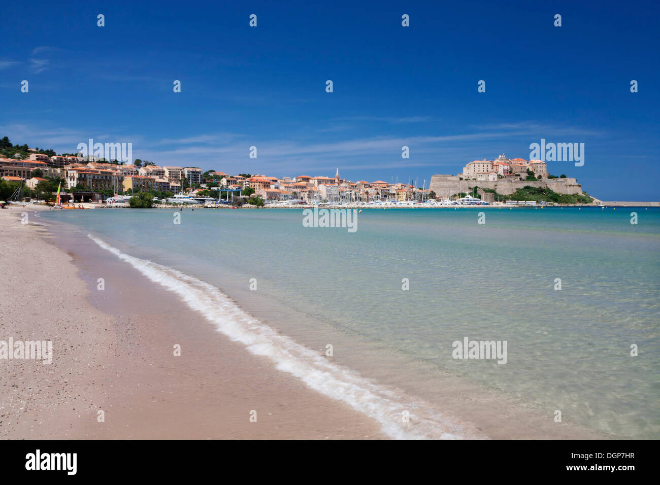Calvi Beach, Balagne, West Corsica, Corsica, France, Europe Stock Photo ...
