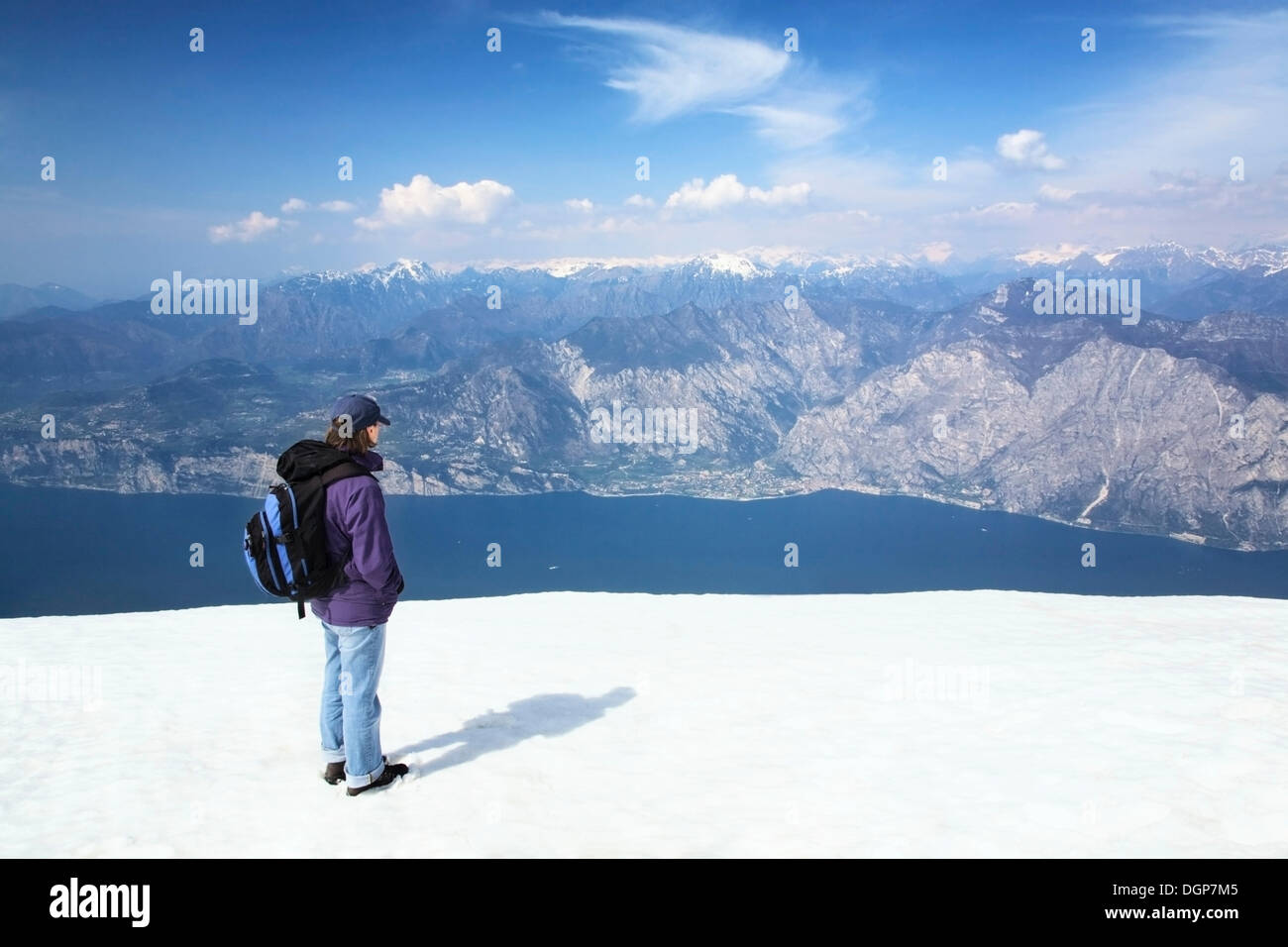 View Of Lake Garda And Monte Baldo High Resolution Stock Photography ...