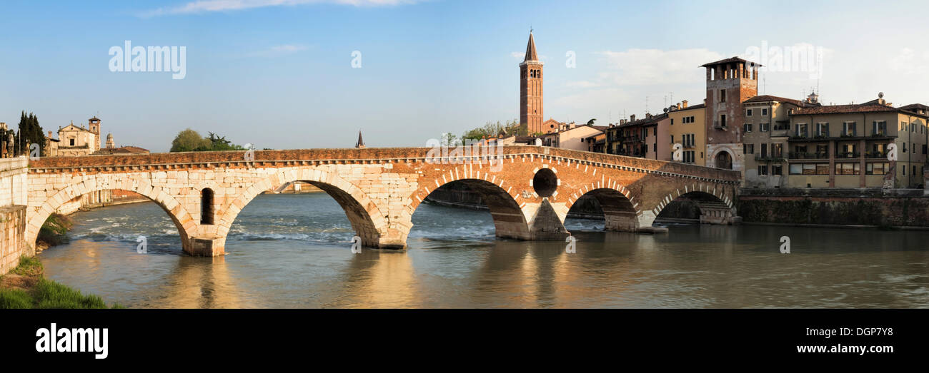 Ponte Pietra bridge, Verona, Veneto, Italy, Europe Stock Photo - Alamy