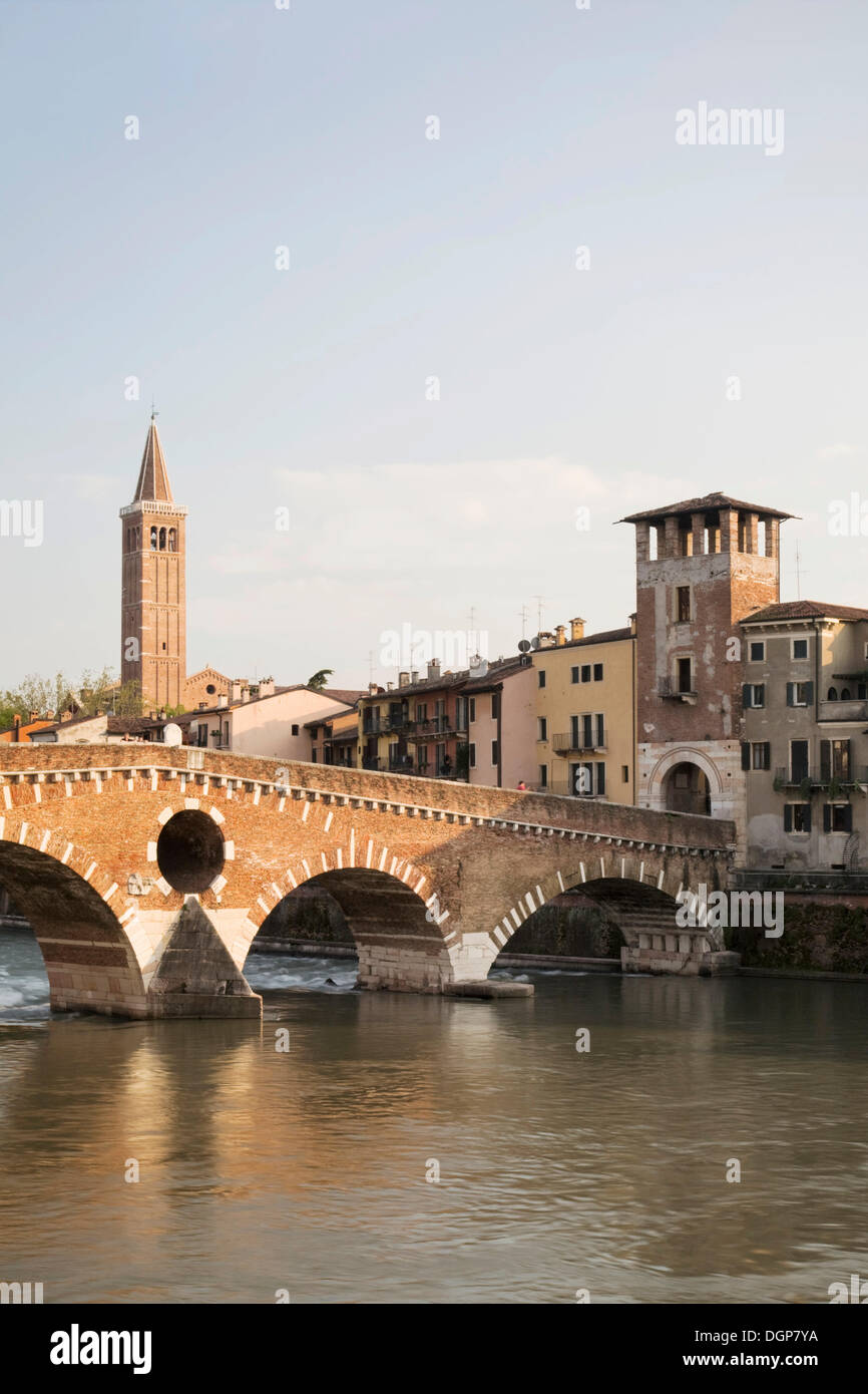 Ponte Pietra bridge, Verona, Veneto, Italy, Europe Stock Photo - Alamy