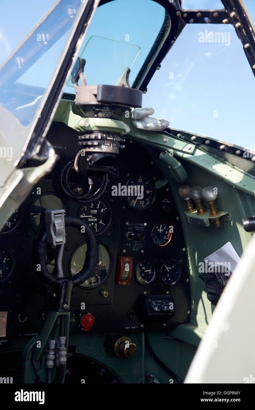 Germany, Baden Wuerttemberg, Freiburg, Cockpit of ancient airplane ...