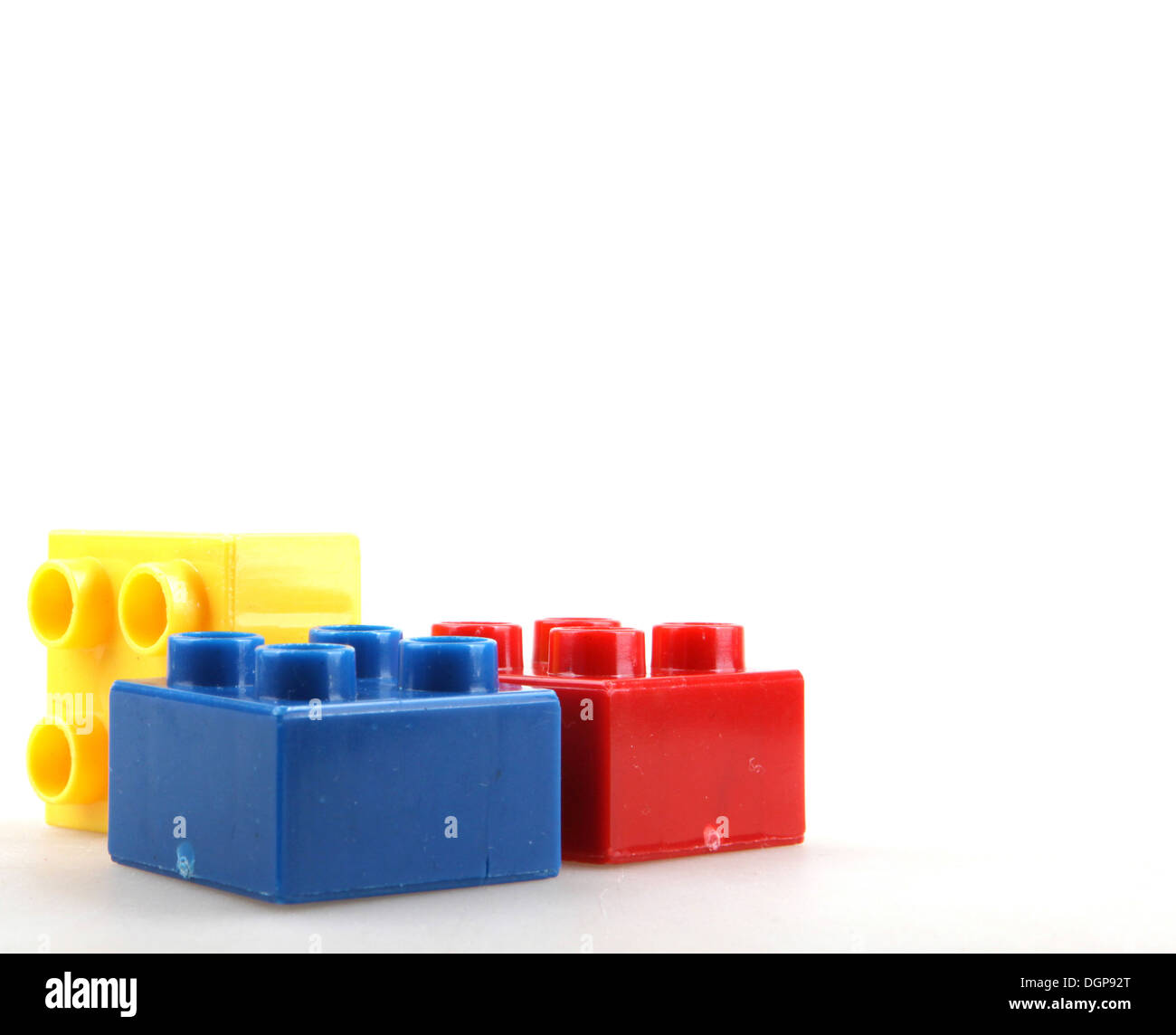 Building Blocks Isolated On White Stock Photo - Alamy