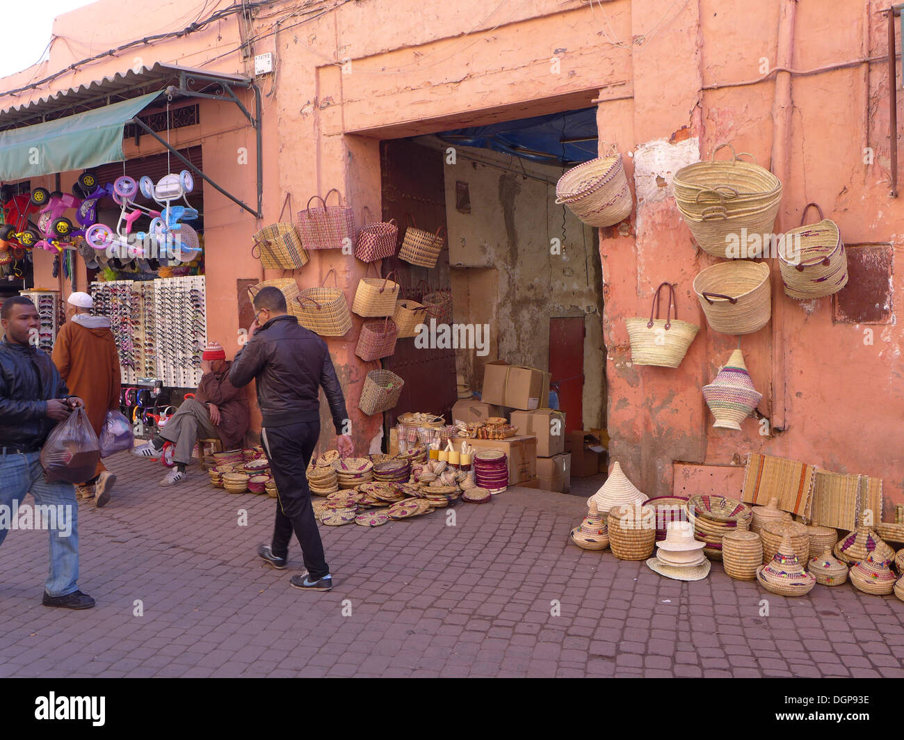 Morocco - Marrakesh Street scene in old town Stock Photo - Alamy