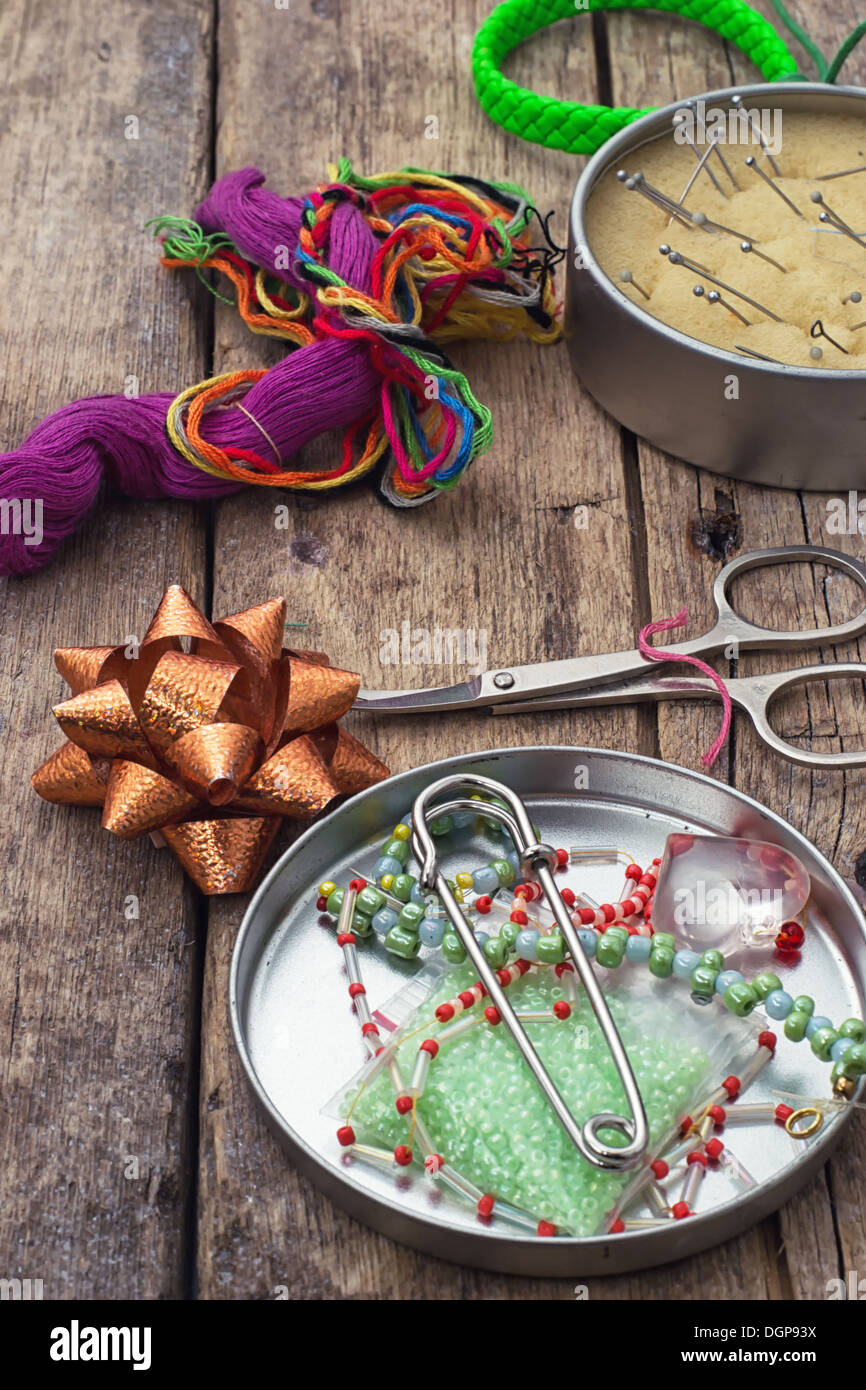 beadwork-national decorative and applied craft Stock Photo - Alamy