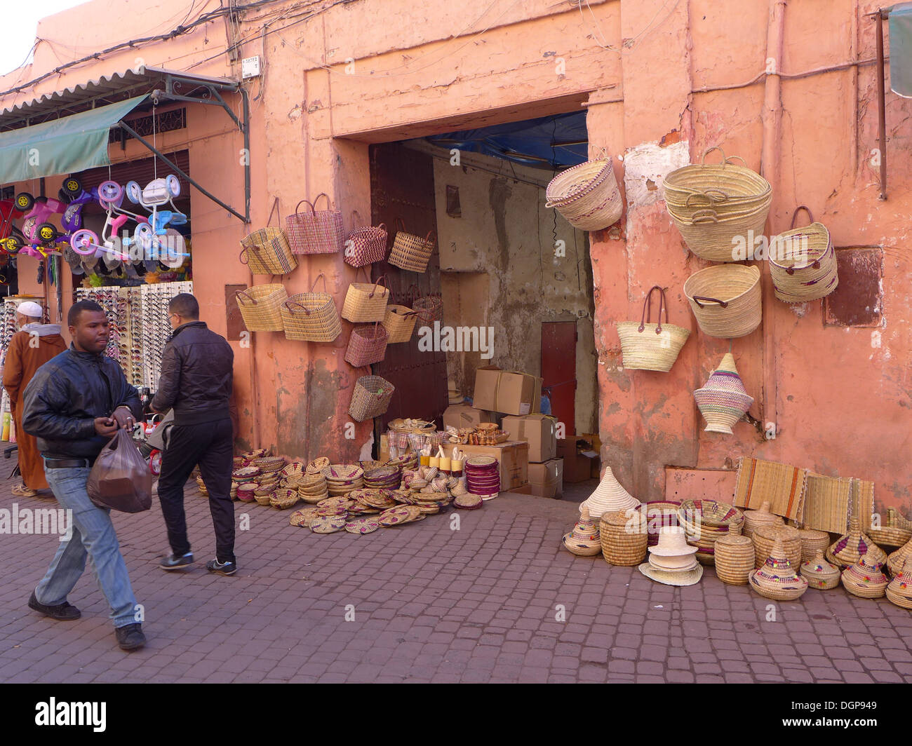 Morocco - Marrakesh Street scene in old town Stock Photo - Alamy