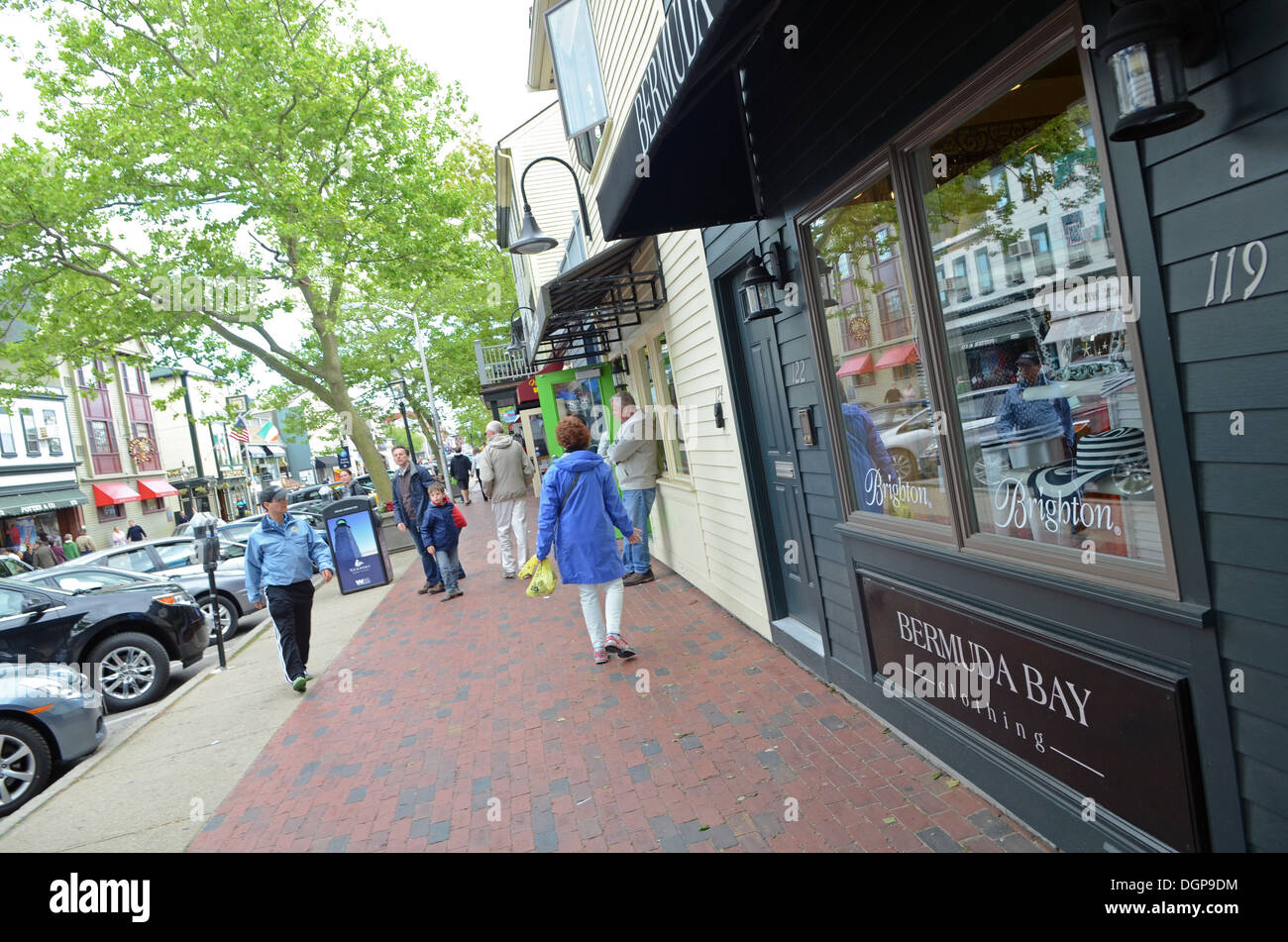 Commercial street in Newport, Rhode Island, United States Stock Photo ...