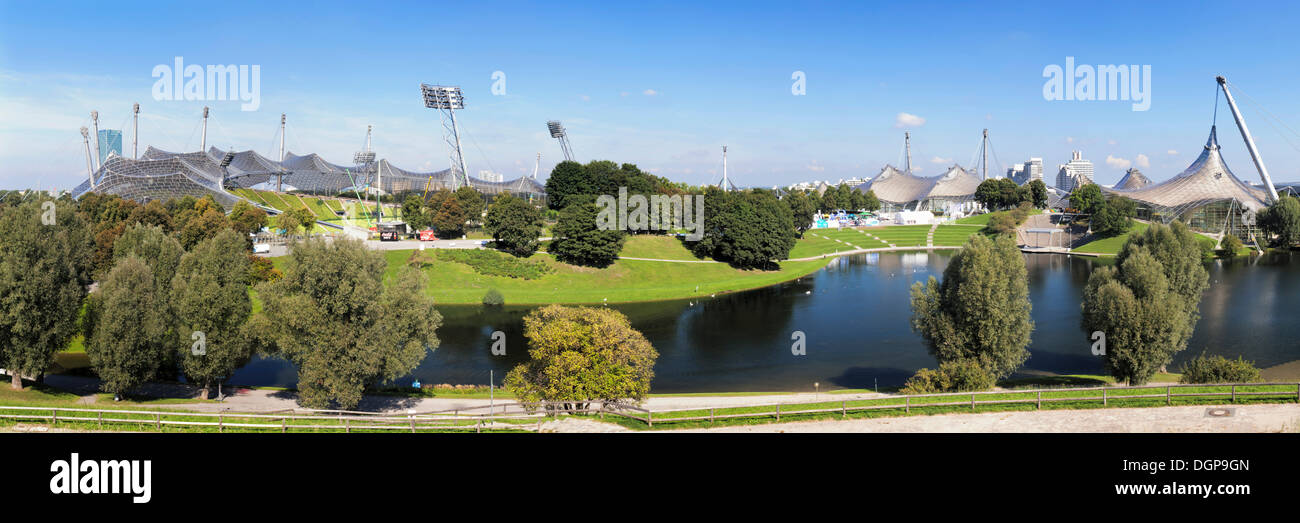 Olympic Park with the Olympic Stadium, Olympic Hall and the lake ...
