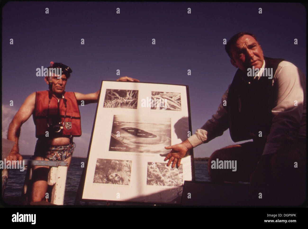 SHELL OIL SCIENTISTS ON AN EXPEDITION TO JOHN PENNEKAMP CORAL REEF ...