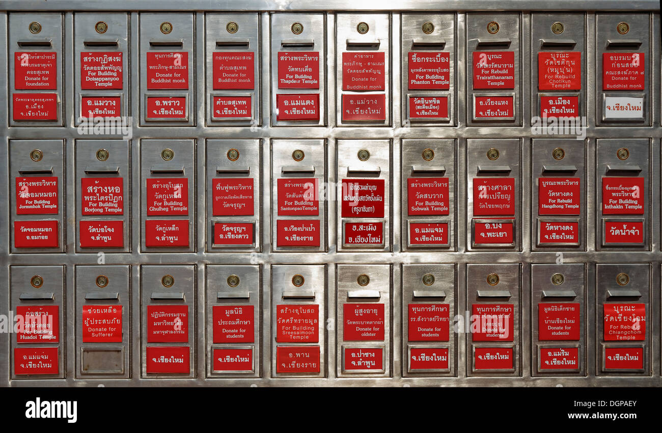 Red donation boxes hi-res stock photography and images - Alamy