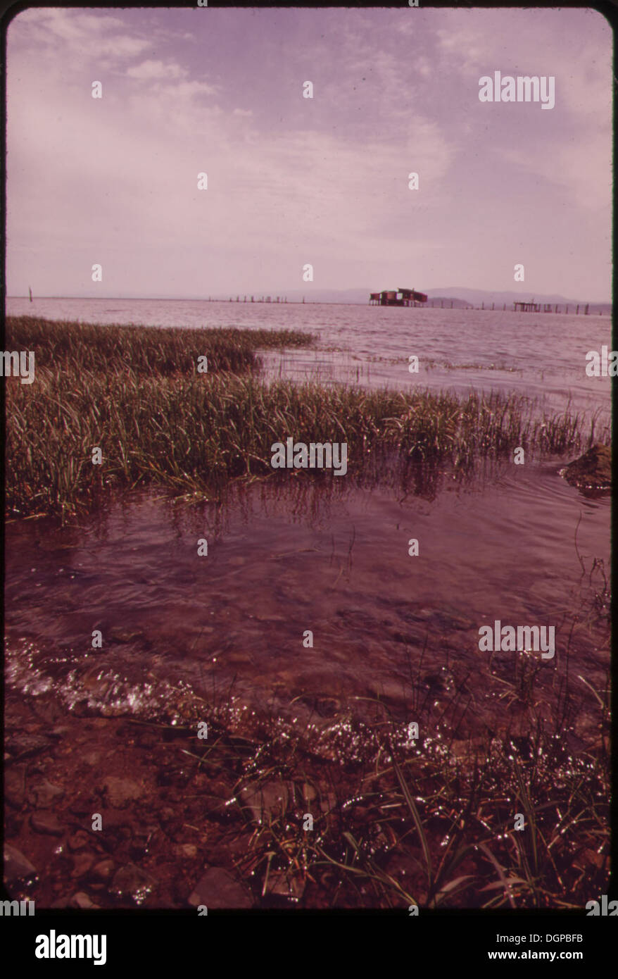 The mouth of the Columbia River, where the river meets the Pacific ...