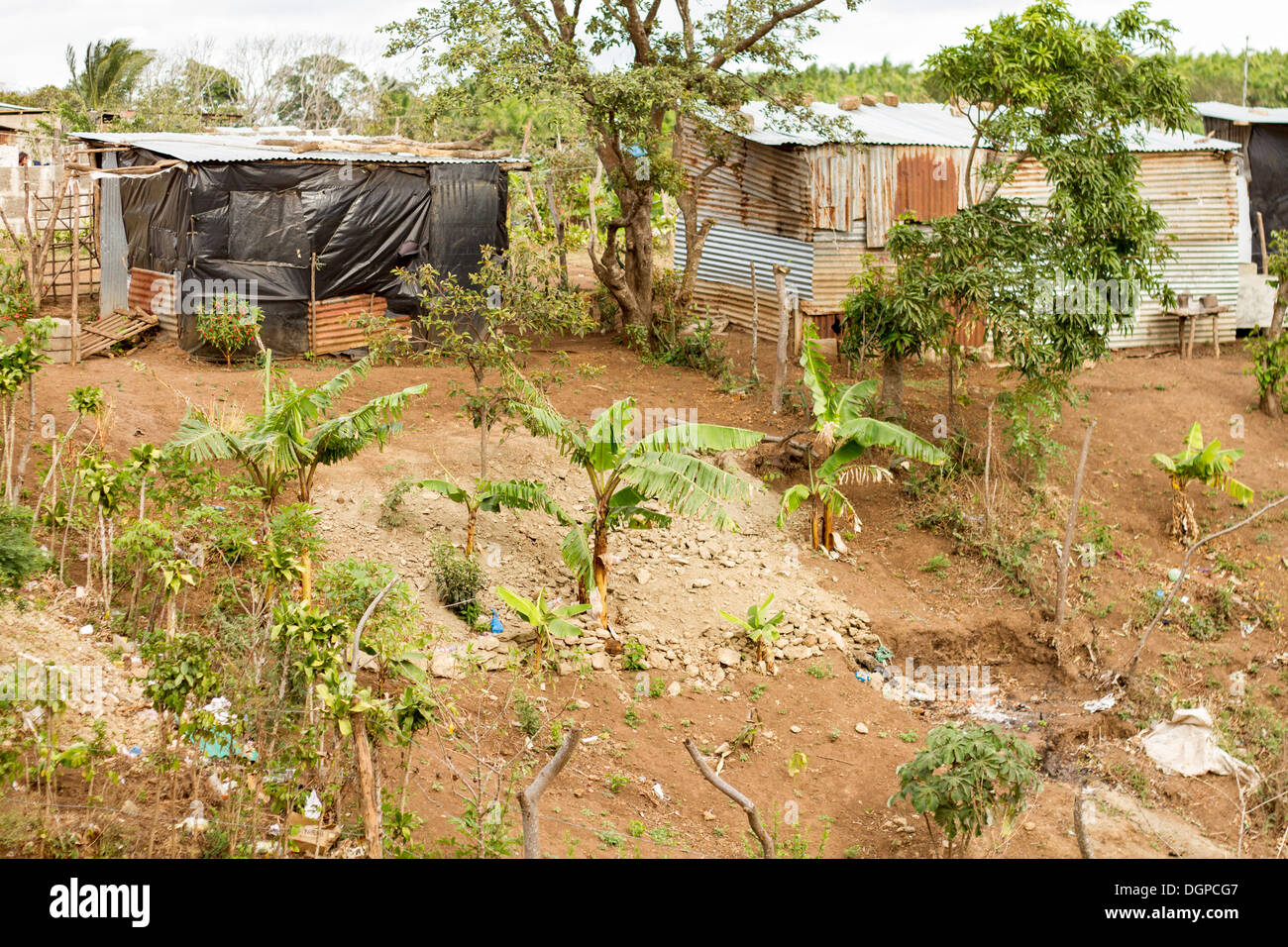 Slums in Diriamba village, Nicaragua Stock Photo - Alamy