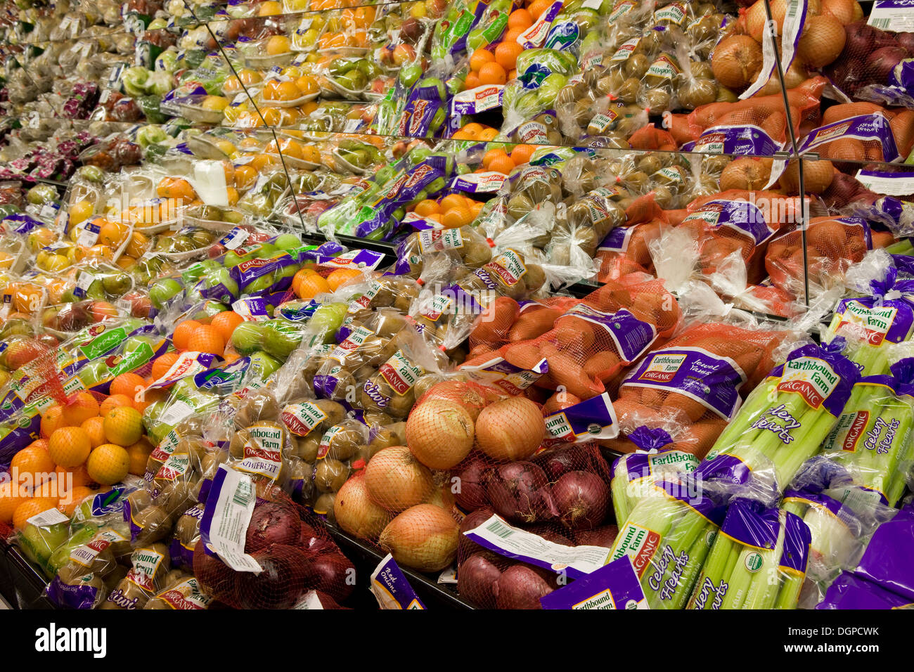 Fruit and Vegetable section in supermarket Stock Photo - Alamy